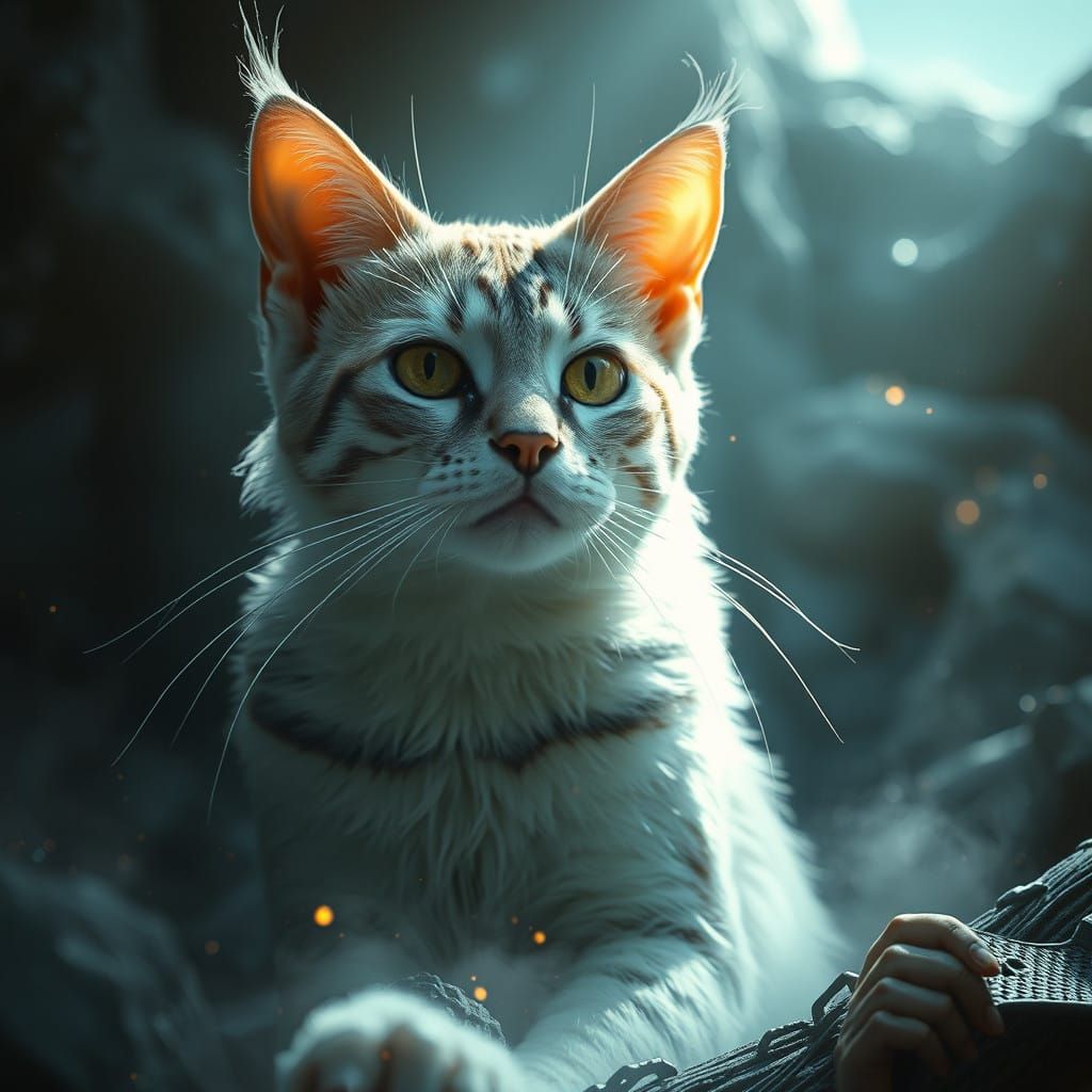 cat in ethereal - Ethereal Feline Realm