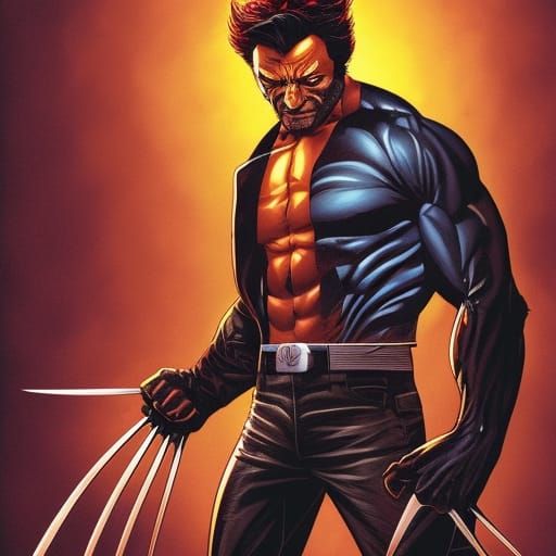 Hugh Jackman as Wolverine - AI Generated Artwork - NightCafe Creator