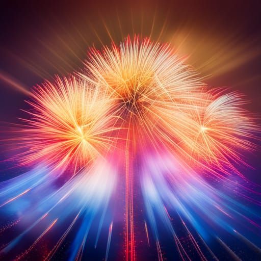 Sparkly Fireworks - AI Generated Artwork - NightCafe Creator