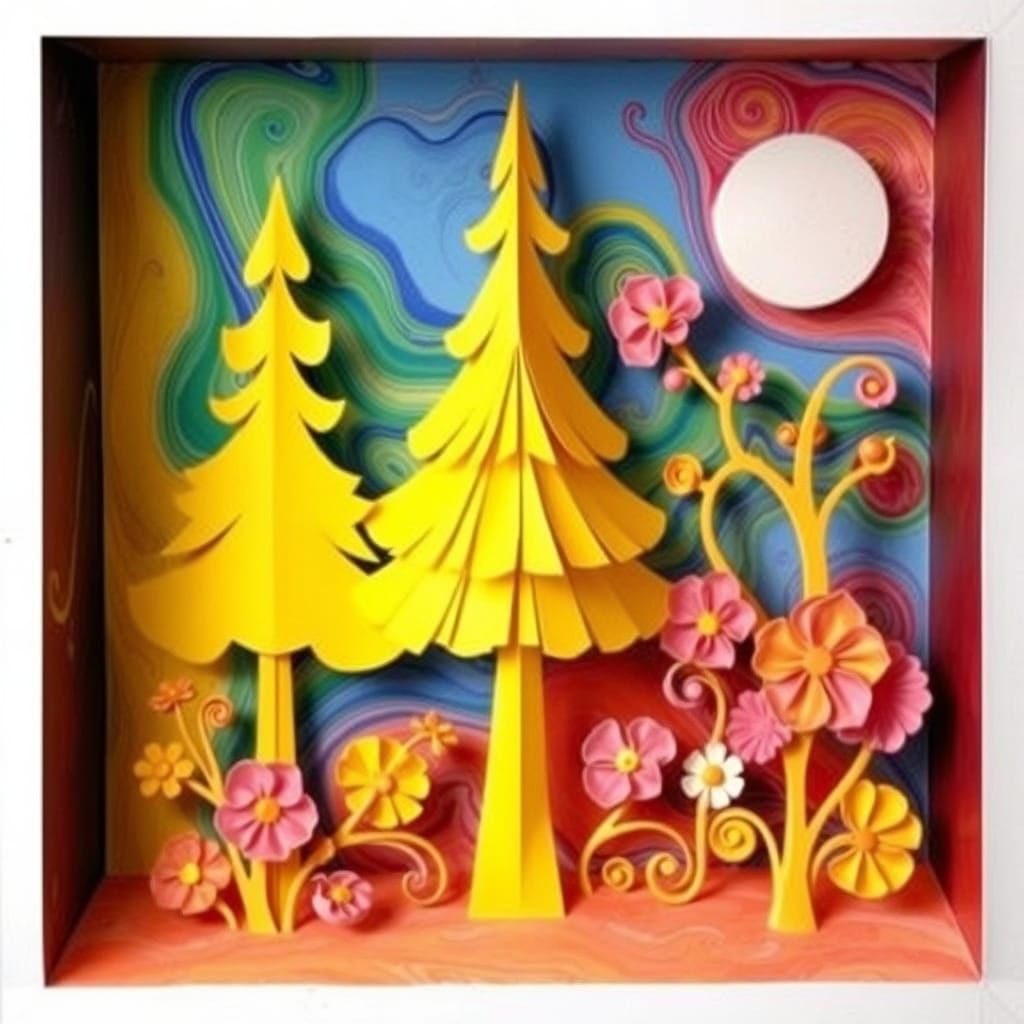 Paper Art - Paper Art Masterpiece in Intricate Folding and C...