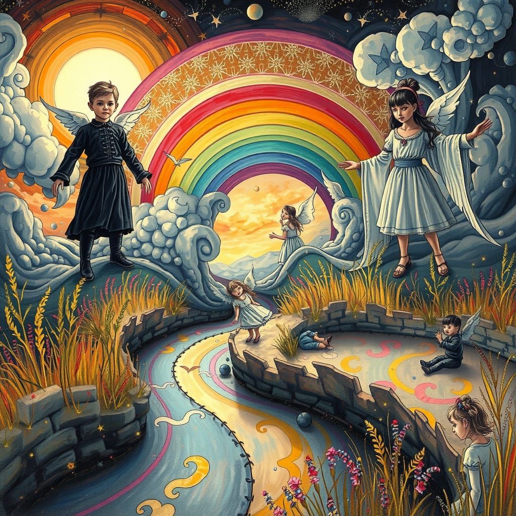 Redeem my demons Punk Faith Kids Crayon drawing of punk goth angels ...