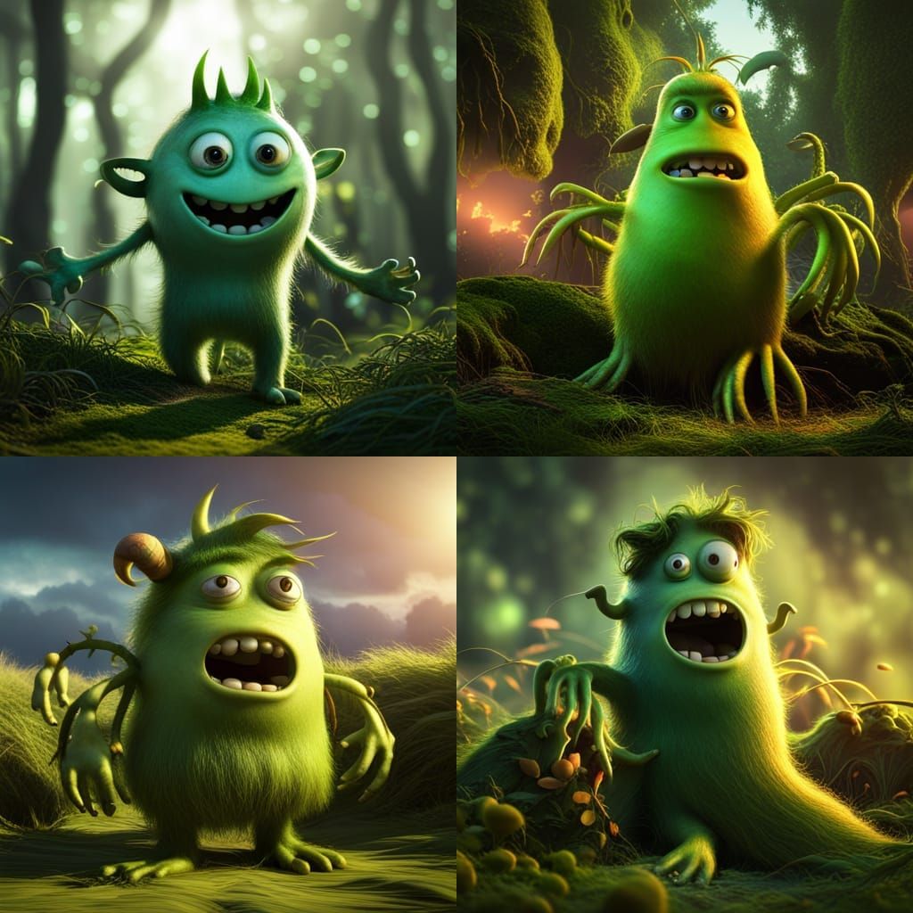 A monster covered with vines - AI Generated Artwork - NightCafe Creator