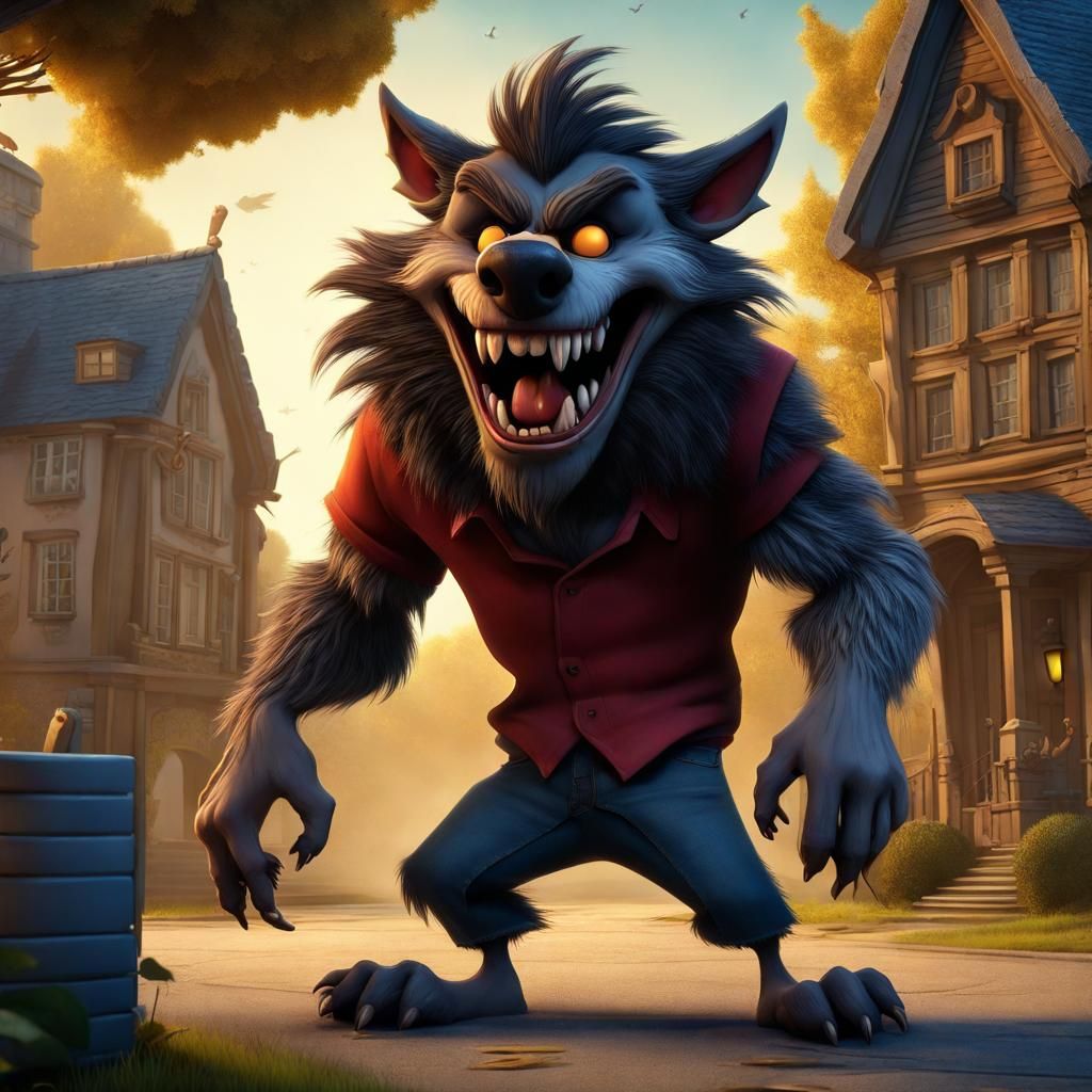 The Big Bad Wolf - AI Generated Artwork - NightCafe Creator