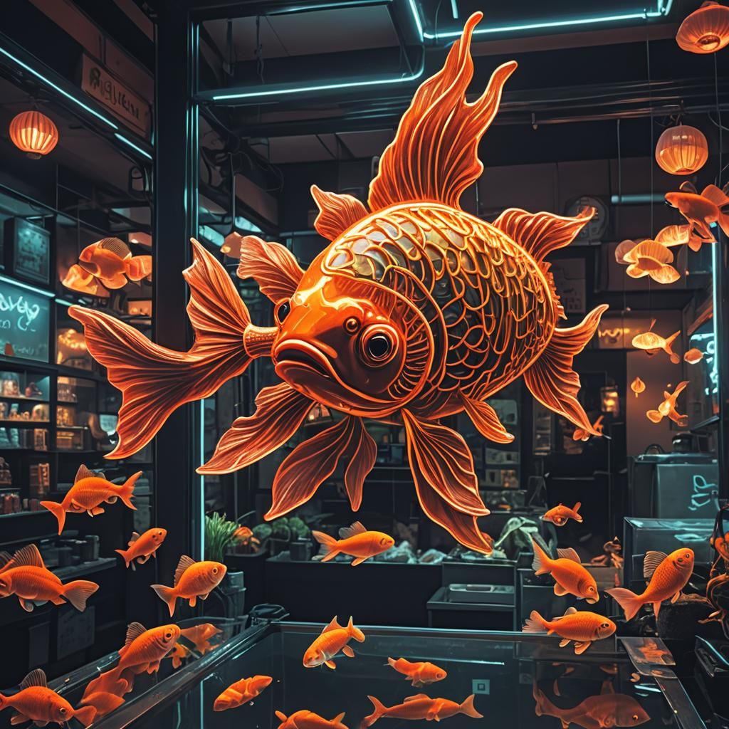 The Goldfish Store 0.3. - AI Generated Artwork - NightCafe Creator
