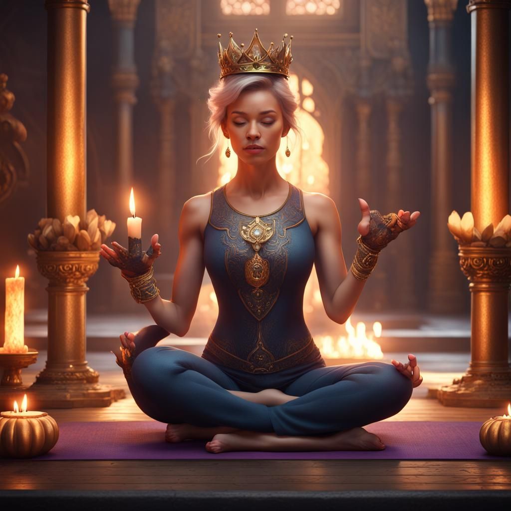 Yoga Princess - AI Generated Artwork - NightCafe Creator