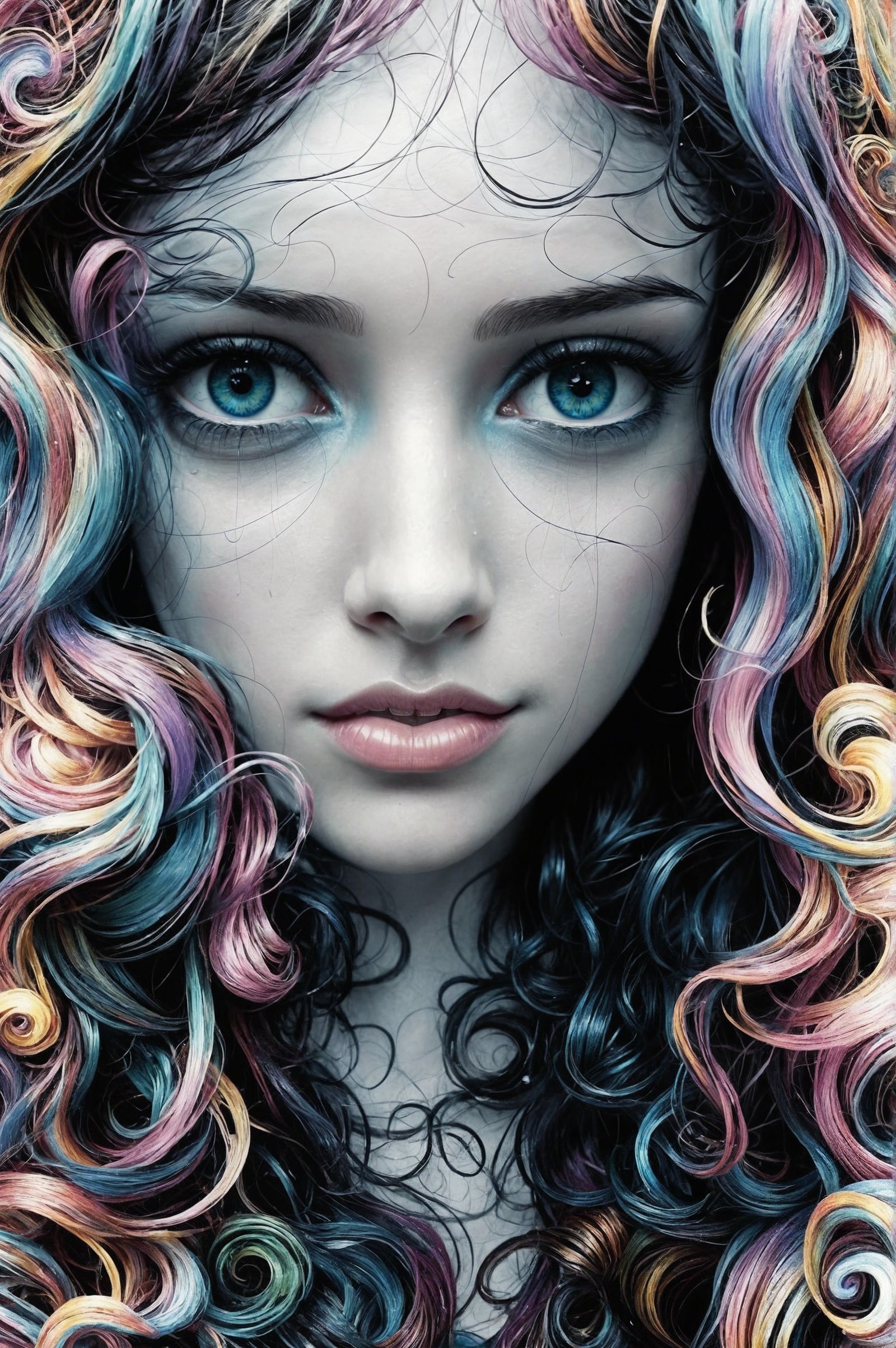 Rainbow Girl - creative upscale - AI Generated Artwork - NightCafe Creator