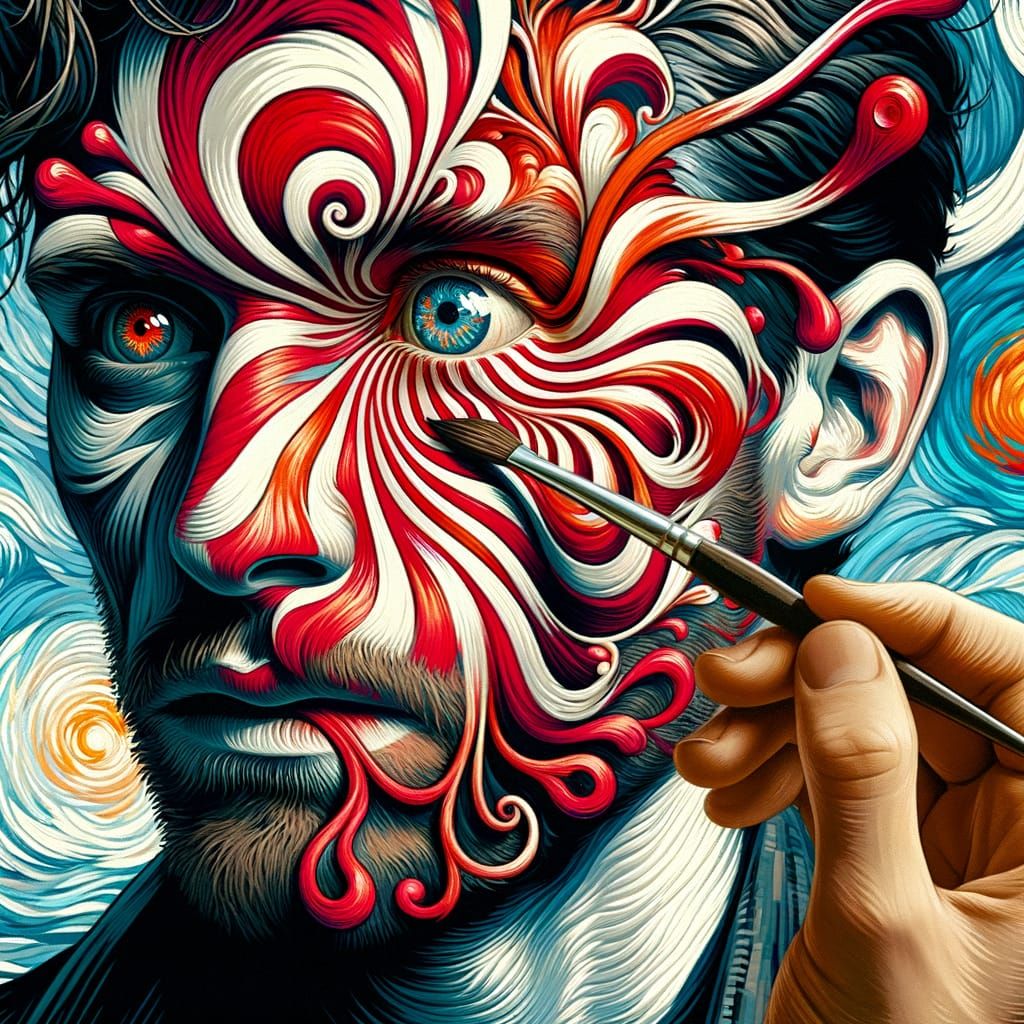 FACE PAINT VAN GOGH - Whimsical Post-Impressionist Face Pain...