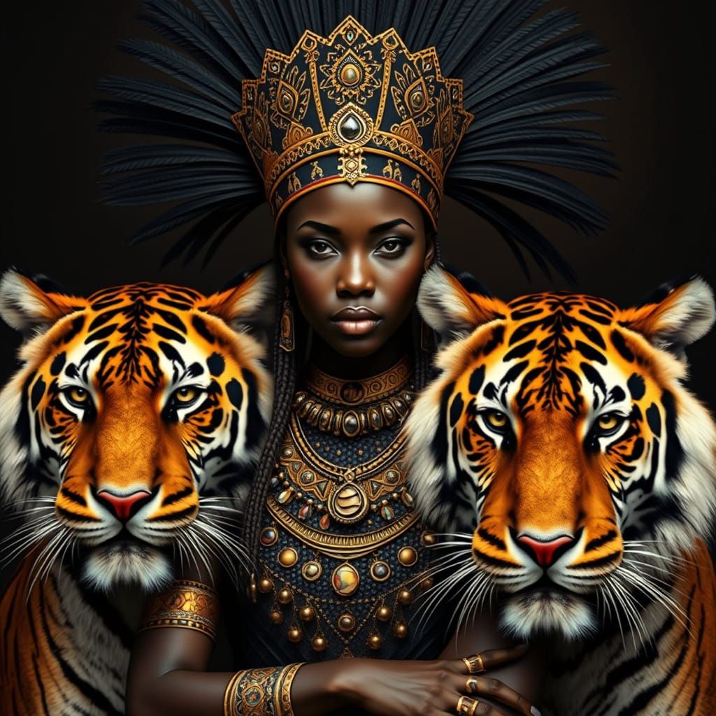 African tiger goddess - African tiger goddess
