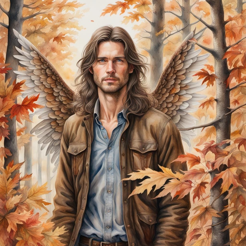 Autumn Angel - AI Generated Artwork - NightCafe Creator