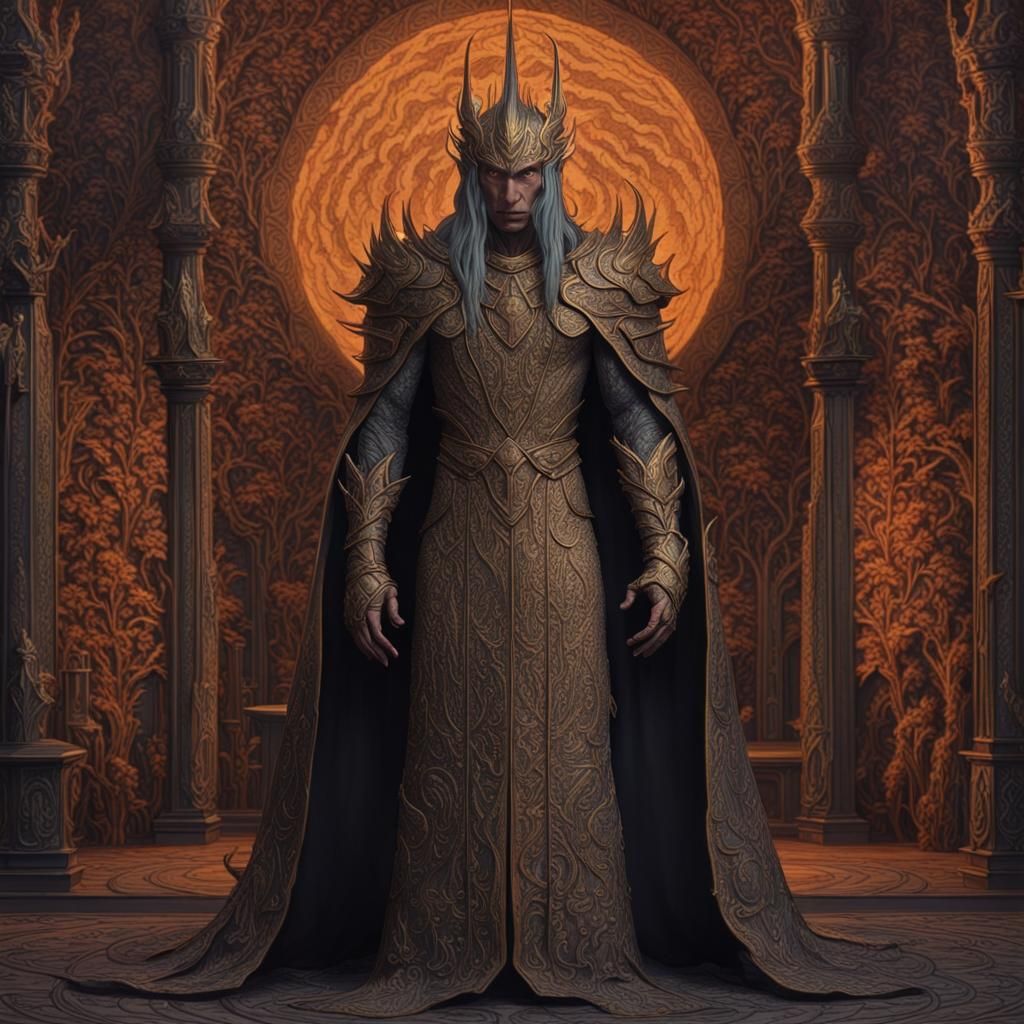 Sauron, full body portrait, by Ivan Bilibin - AI Generated Artwork ...