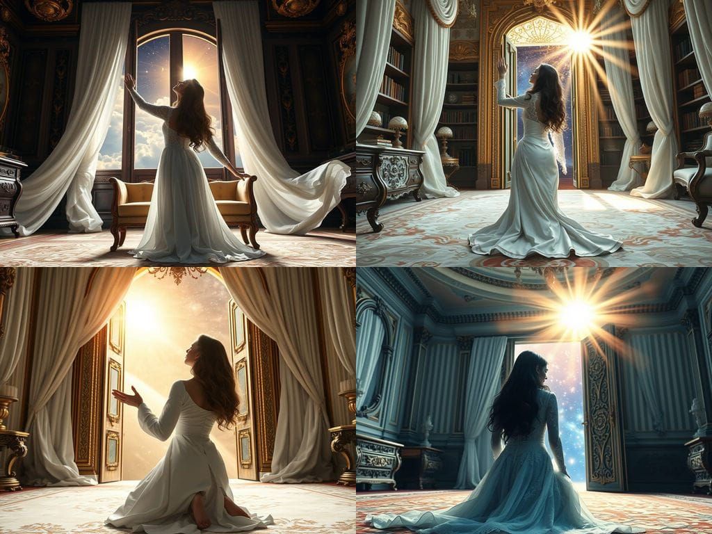 Epic Cinematic Woman in Majestic Digital Matte Pai... - AI Art