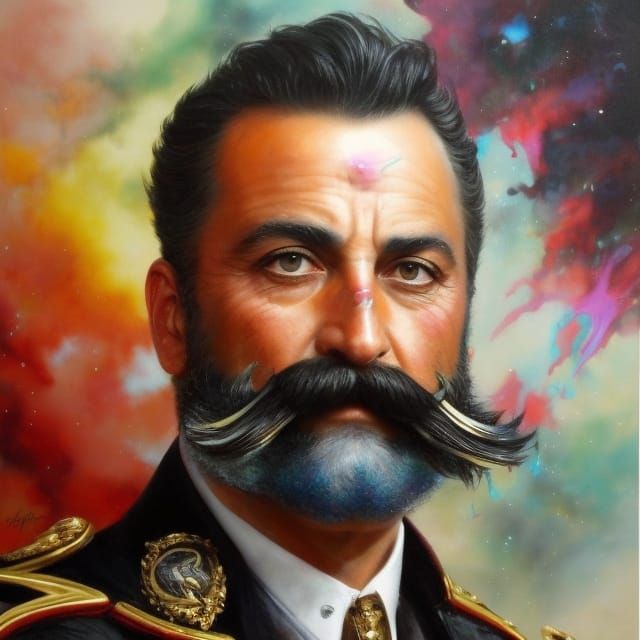 The king and his mustach - AI Generated Artwork - NightCafe Creator