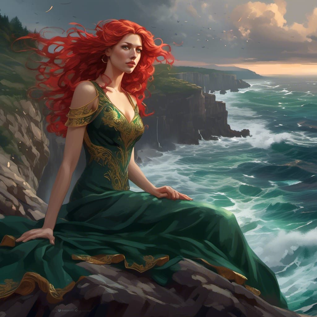 Looks over the stormy ocean - AI Generated Artwork - NightCafe Creator