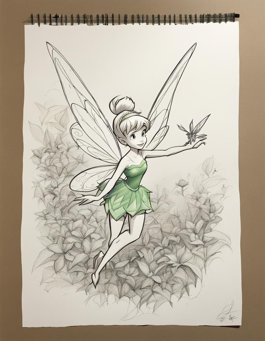 Tinkerbell, original drawing by Jin Kim, Peter de Sèvre and Lois Van ...