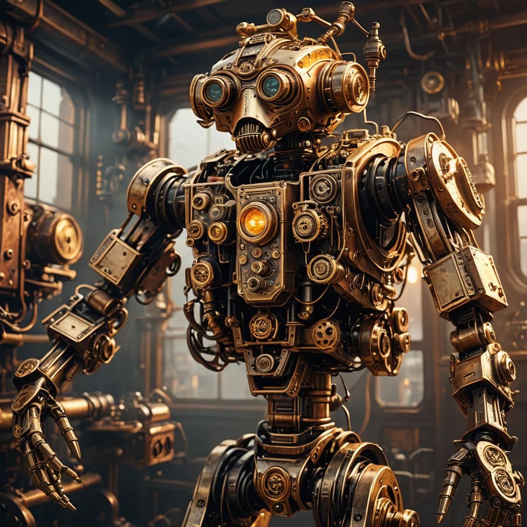 Number five is alive - Cinematic Steampunk Robot Tinkerer