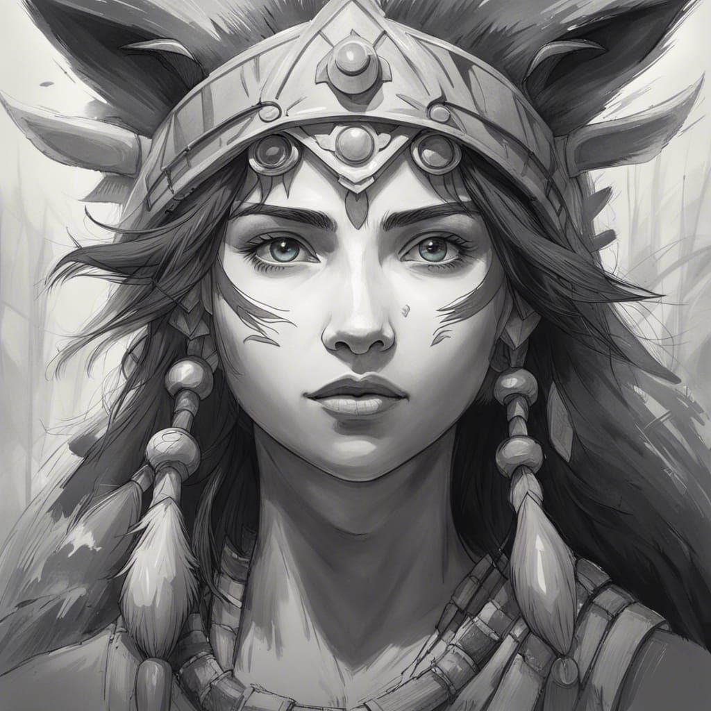 Wolf Princess Mononoke - AI Generated Artwork - NightCafe Creator