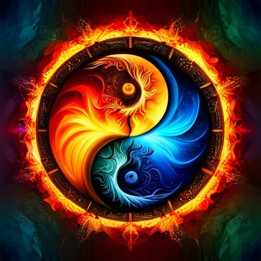 Fire,Water,Earth,Wind,Lighting" - AI Generated Artwork - NightCafe Creator