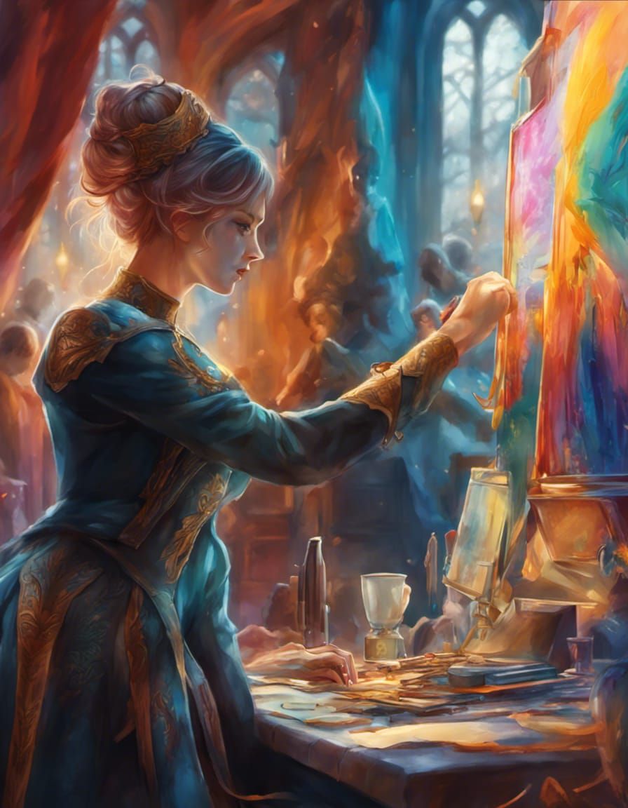 Eine Gabe Gottes, die Malerin, der Maler ..... - AI Generated Artwork ...