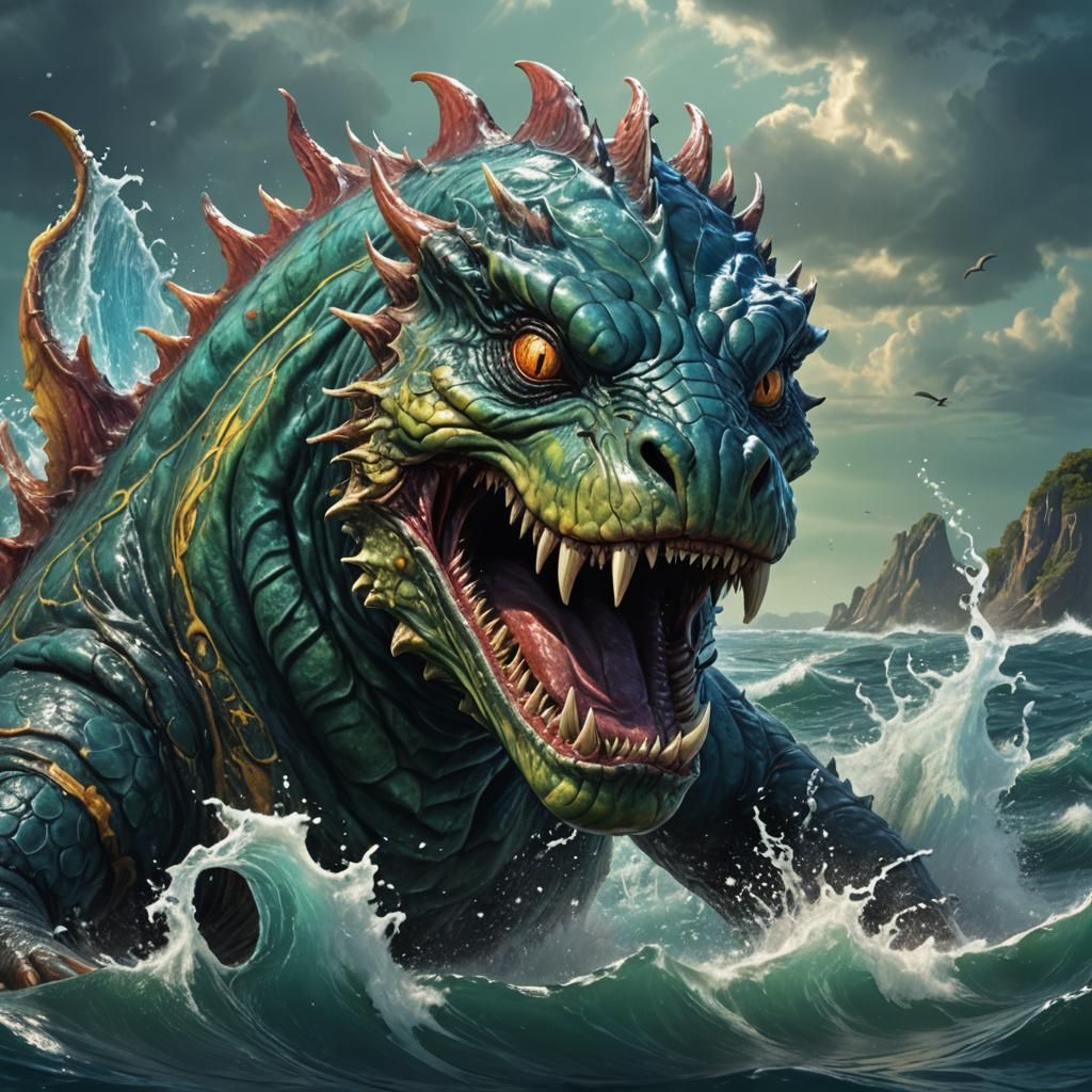 Sea monster - AI Generated Artwork - NightCafe Creator