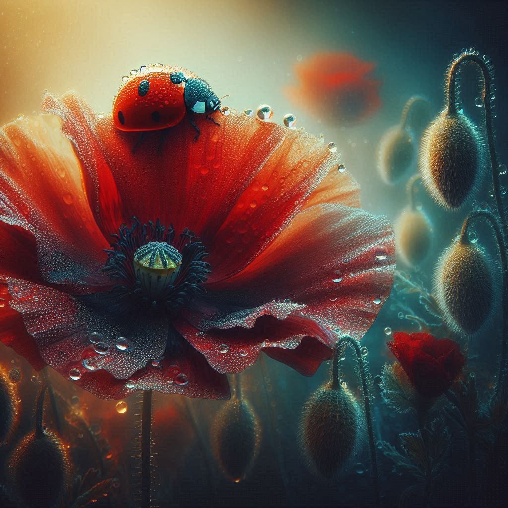 Poppy flowers - AI Generated Artwork - NightCafe Creator