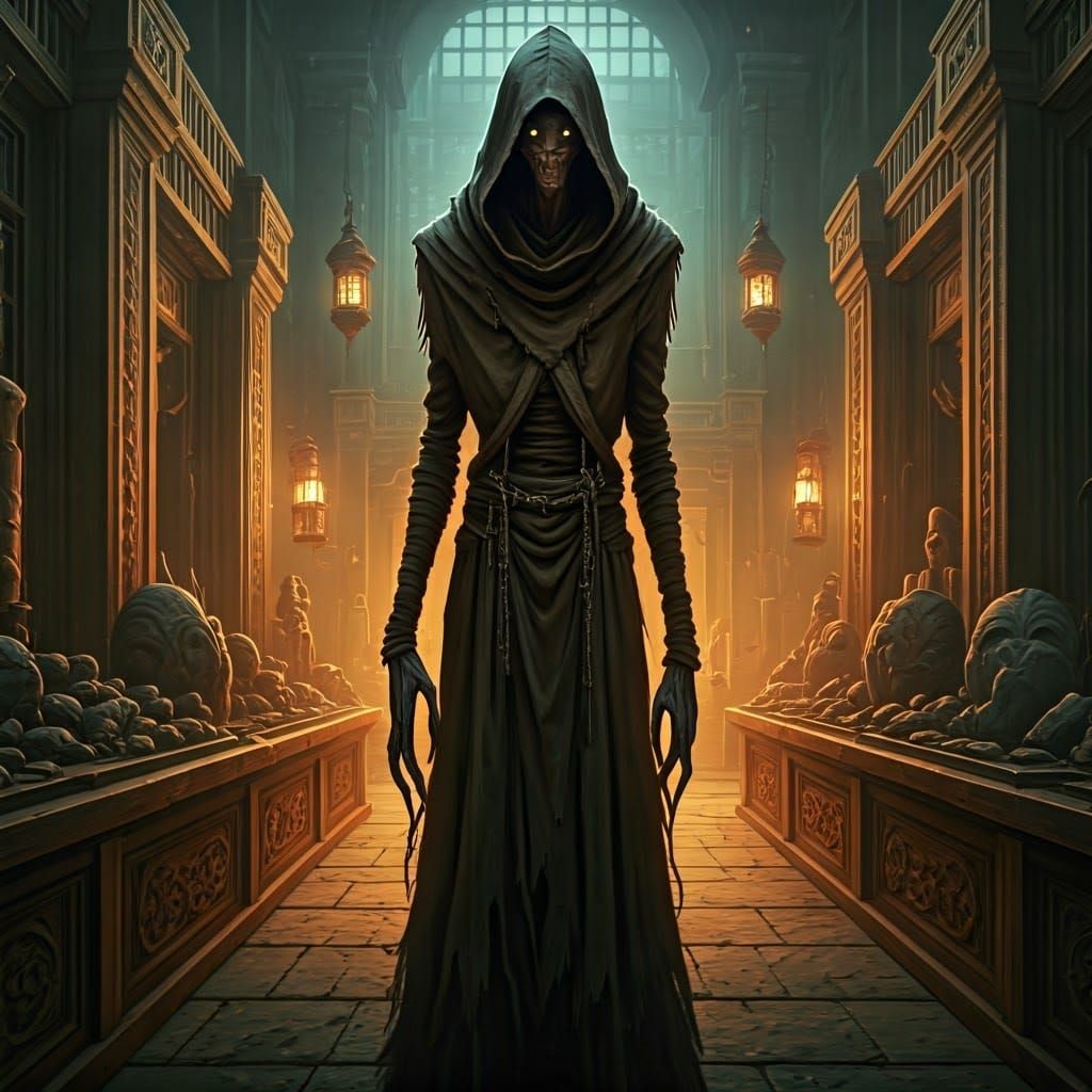 Ethereal Being Among Ancient Relics in a Hyperreal... - AI Art