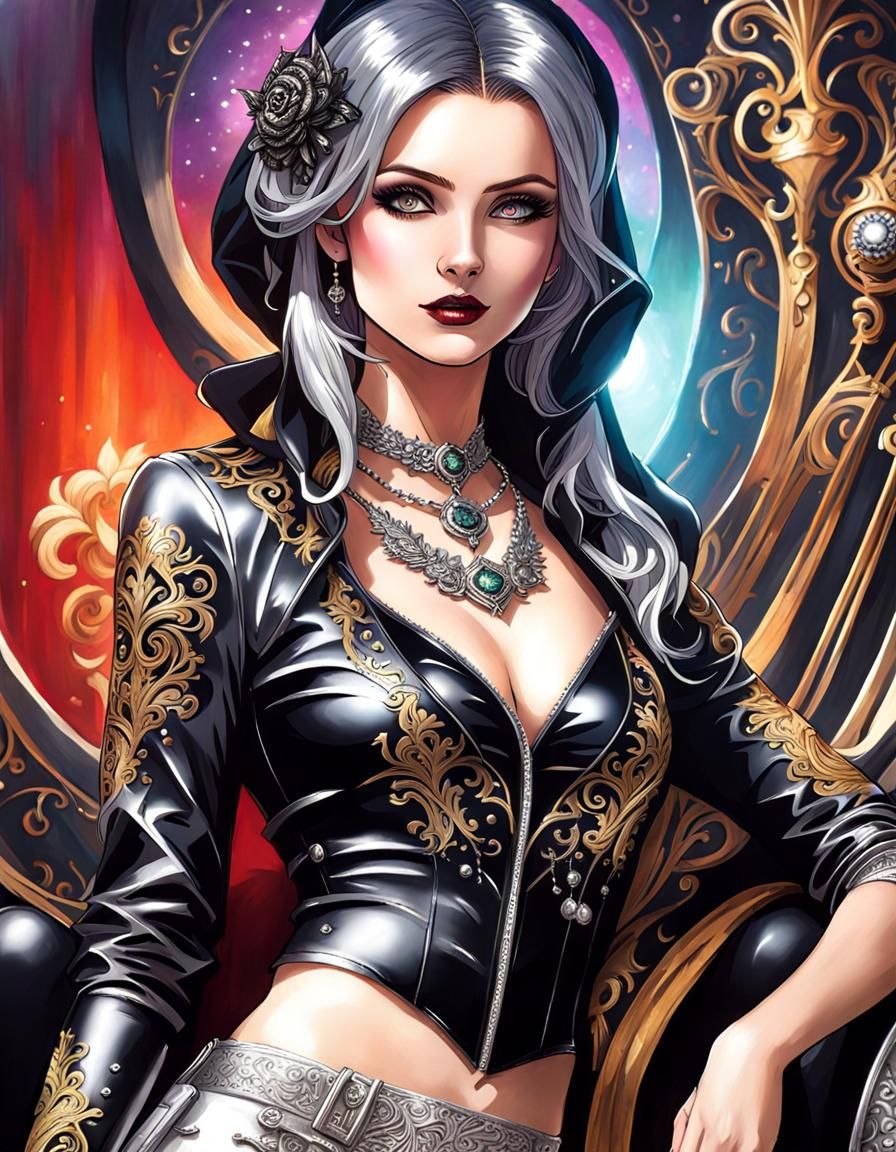 mysterious goth goddess - AI Generated Artwork - NightCafe Creator