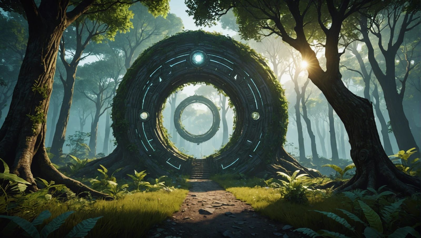 Whispering woods antique alien portal 🌳🗿🪬 👽🛸 - AI Generated Artwork ...