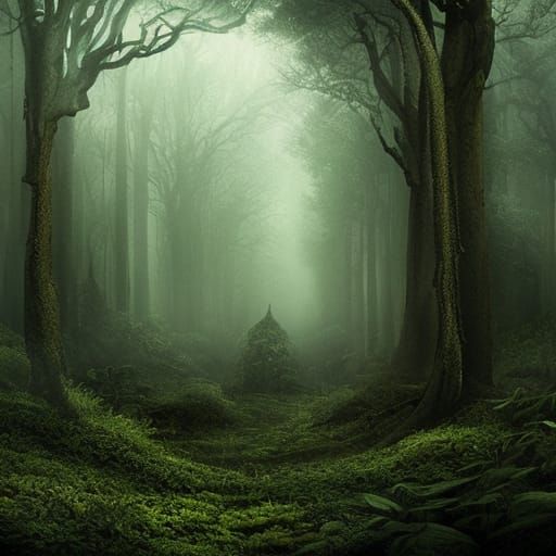 A Dark Themed Forest - AI Generated Artwork - NightCafe Creator