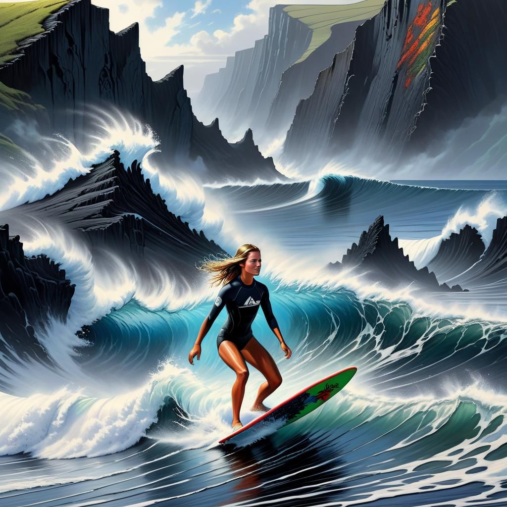 The Surfer 7 - AI Generated Artwork - NightCafe Creator