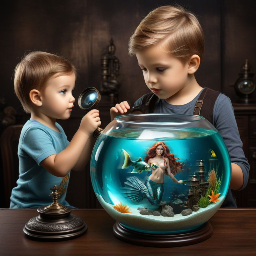 Mermaid in a fisch bowl - AI Generated Artwork - NightCafe Creator