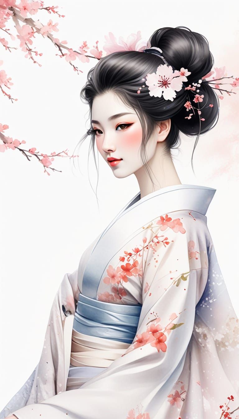 Geisha Lady (evolved with NW 50) - Serene Geisha in Whimsica...
