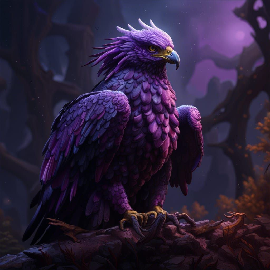 purple eagle - AI Generated Artwork - NightCafe Creator
