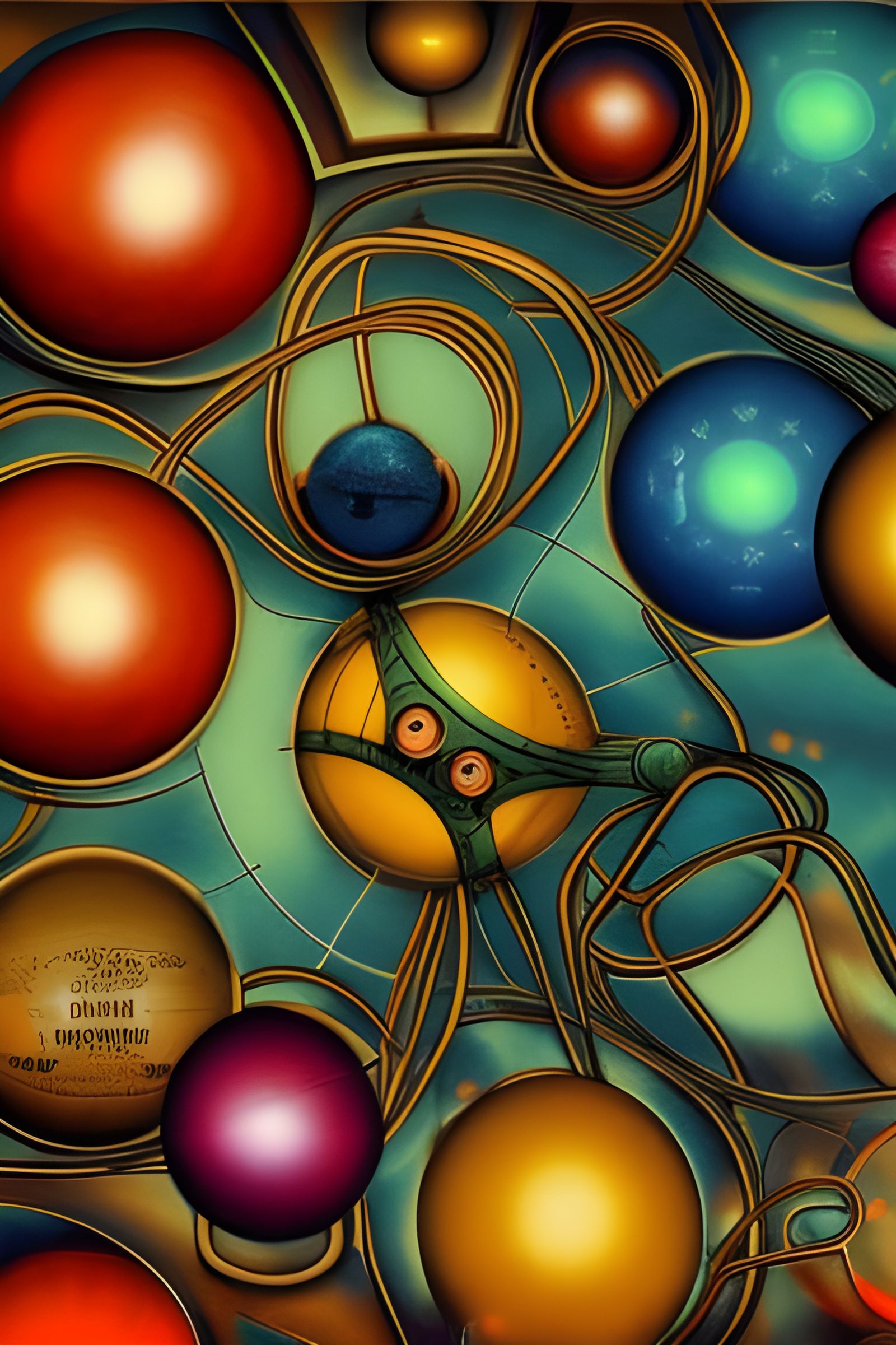 steampunk, retrofuturism style, dieselpunk hot air baloon, abstract art ...