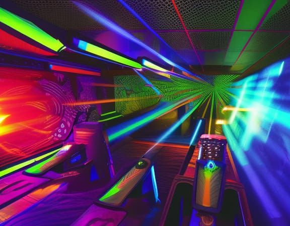 Black light laser tag - AI Generated Artwork - NightCafe Creator