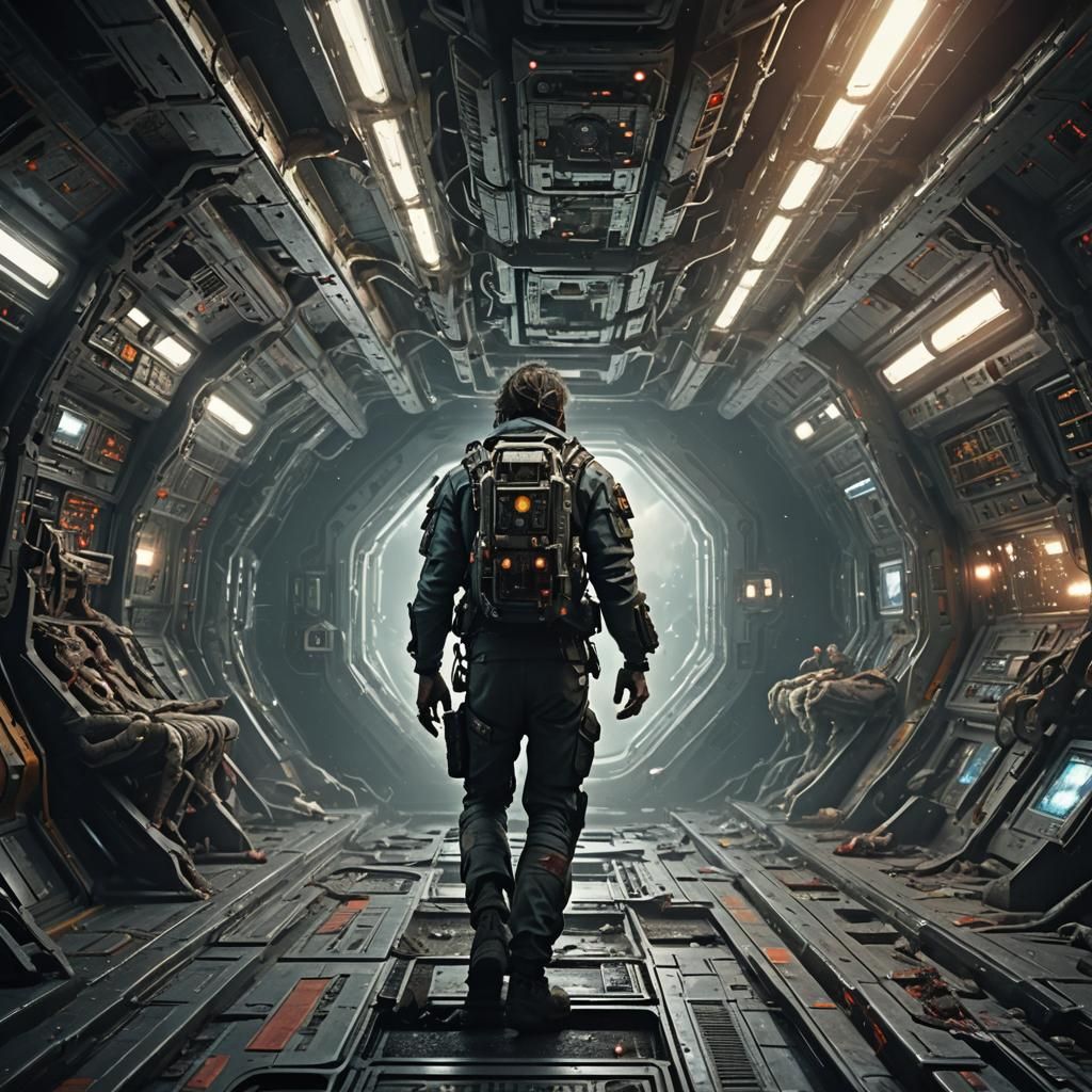 zombie, embraces ones space, in a spaceship - AI Generated Artwork ...