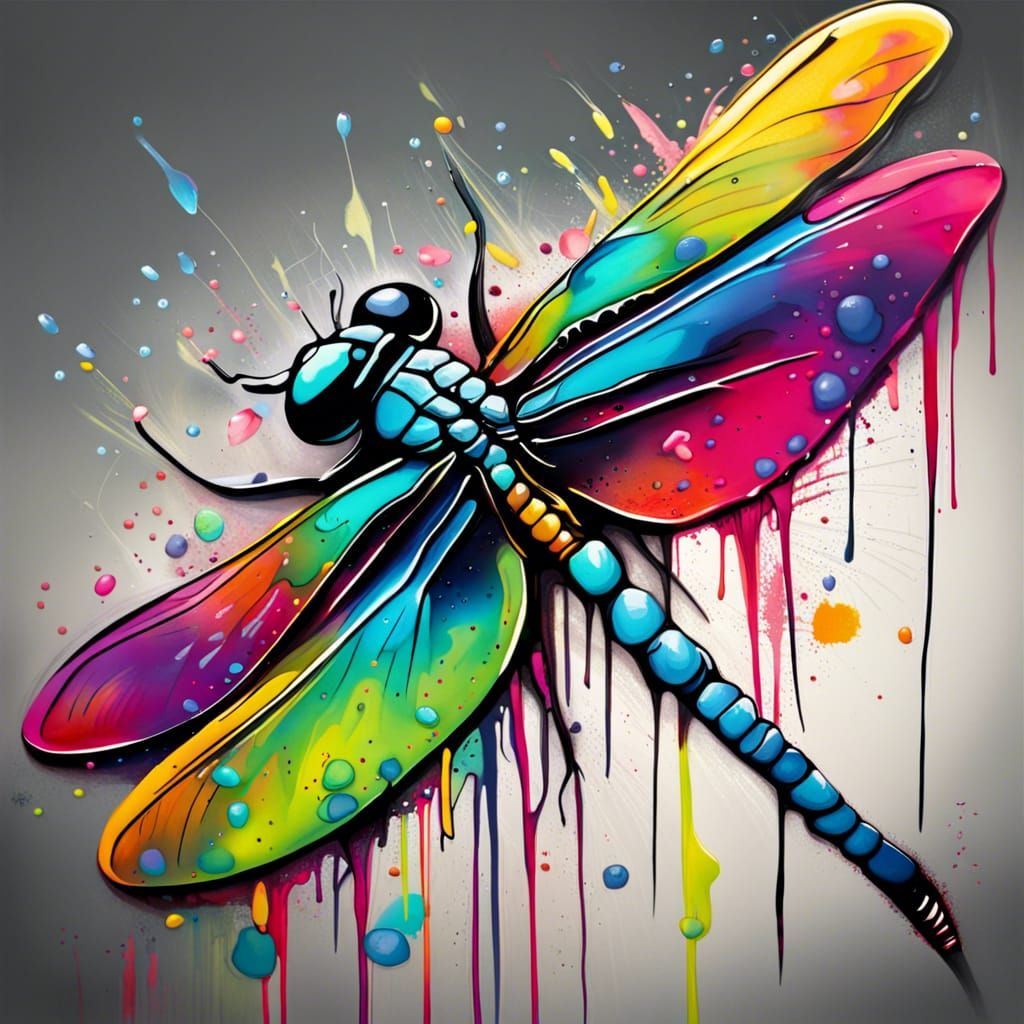 Dragonfly of Ink - AI Generated Artwork - NightCafe Creator