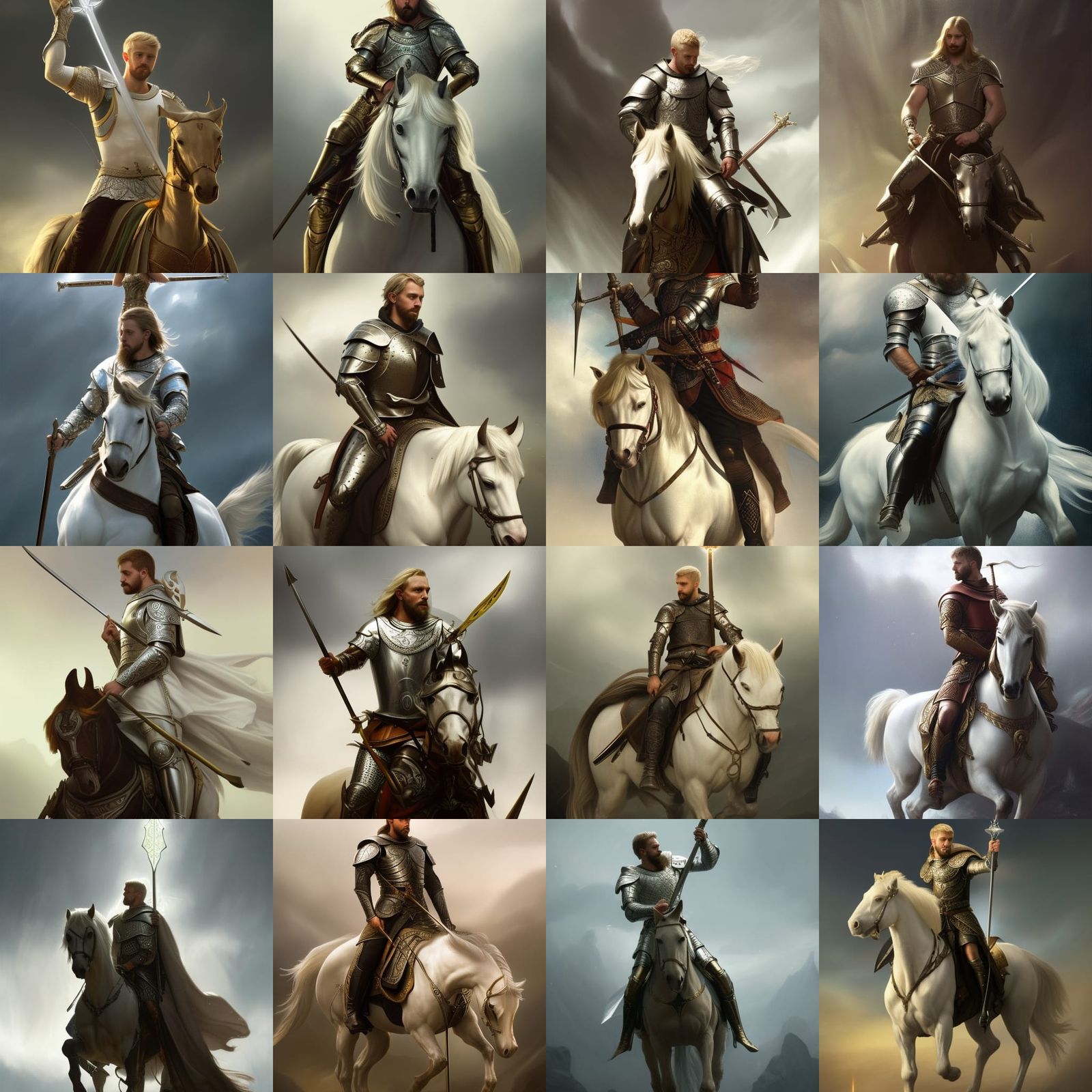 King Arthur riding a White Horse, by lord Elboron - AI Generated ...
