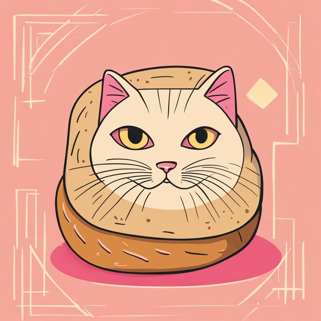 cat shaped like a loaf - AI Generated Artwork - NightCafe Creator