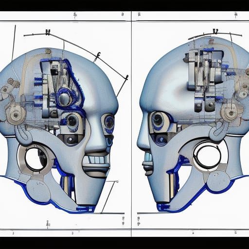 Robot Blueprint 03 - AI Generated Artwork - NightCafe Creator