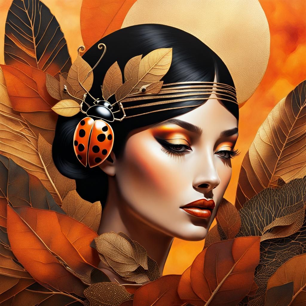 Portrait Lady Lady bug 2 - AI Generated Artwork - NightCafe Creator