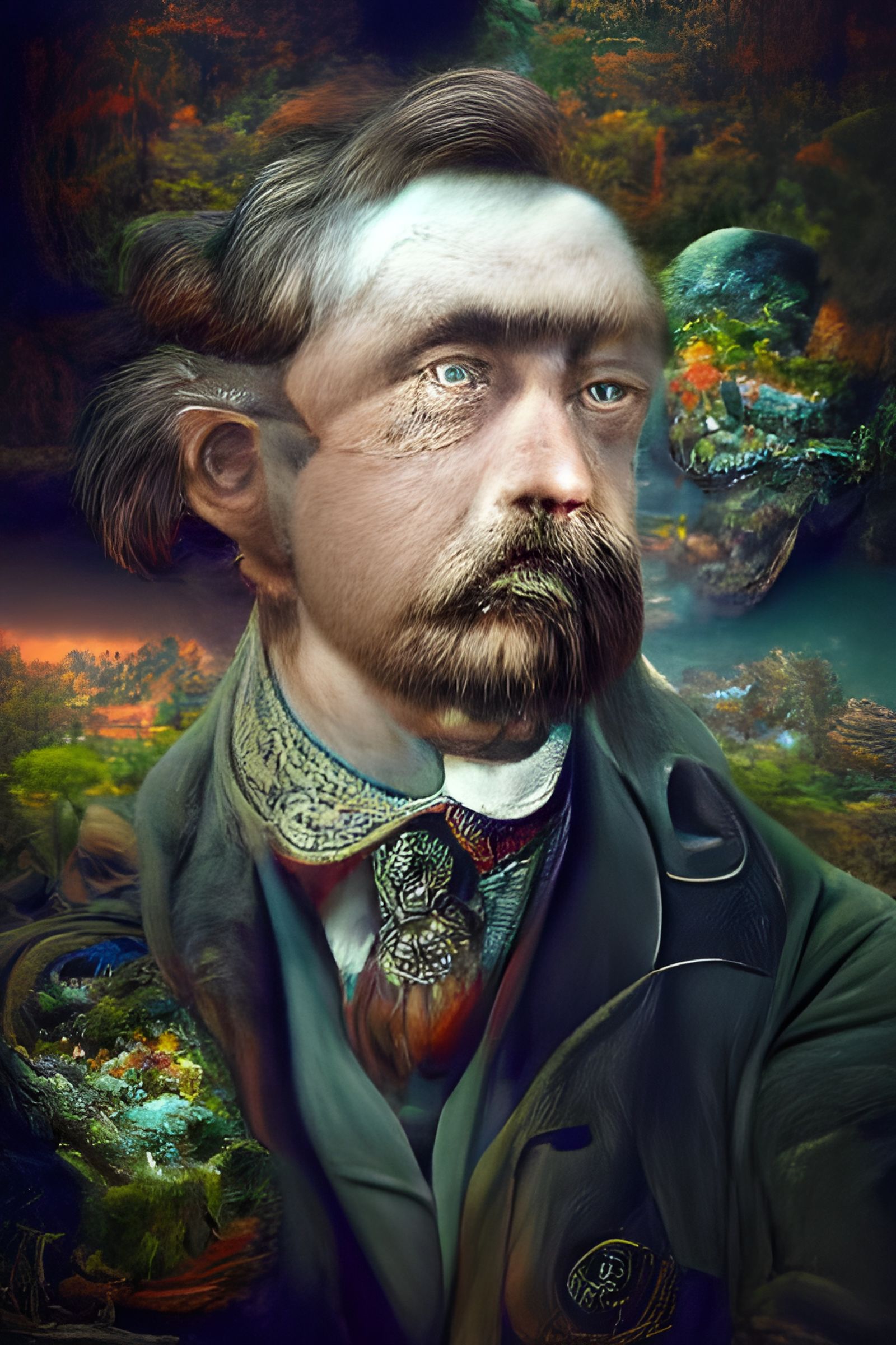 A self portrait of Gustave Gore - AI Generated Artwork - NightCafe Creator