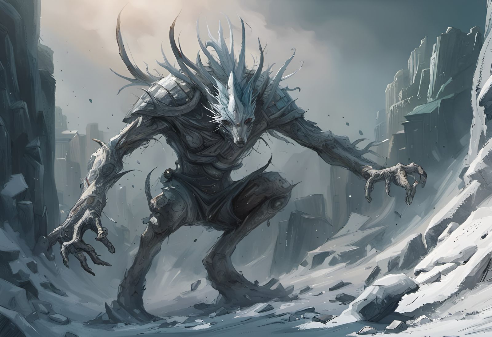 The Abominable Snow beast - AI Generated Artwork - NightCafe Creator