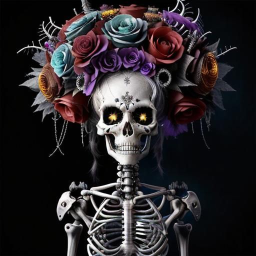 Biomechanical Silver-Hair Bioluminescent Boney Beauty Babe by Andy ...