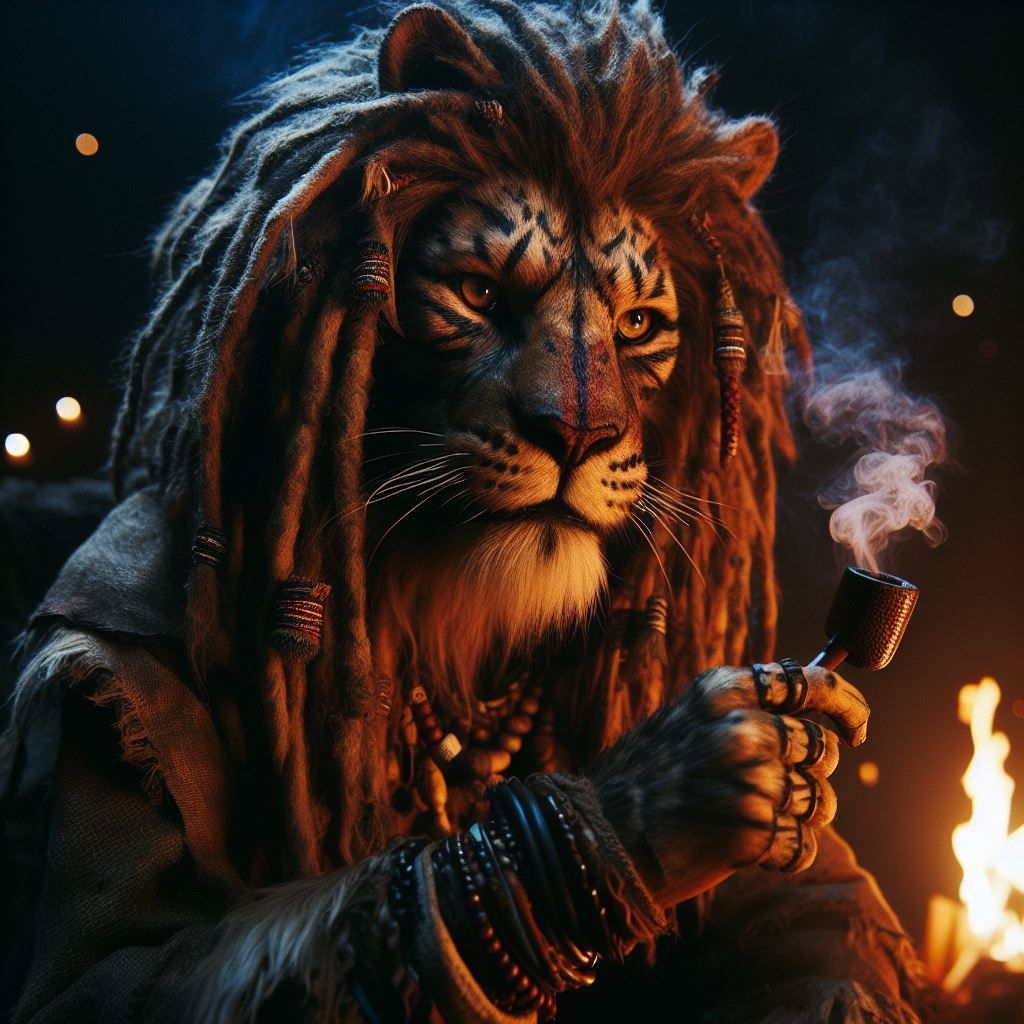 Afro Lion - AI Generated Artwork - NightCafe Creator