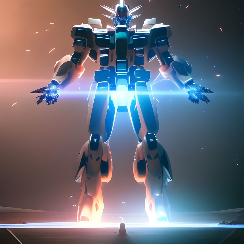 Ultra Instinct Gundam - AI Generated Artwork - NightCafe Creator