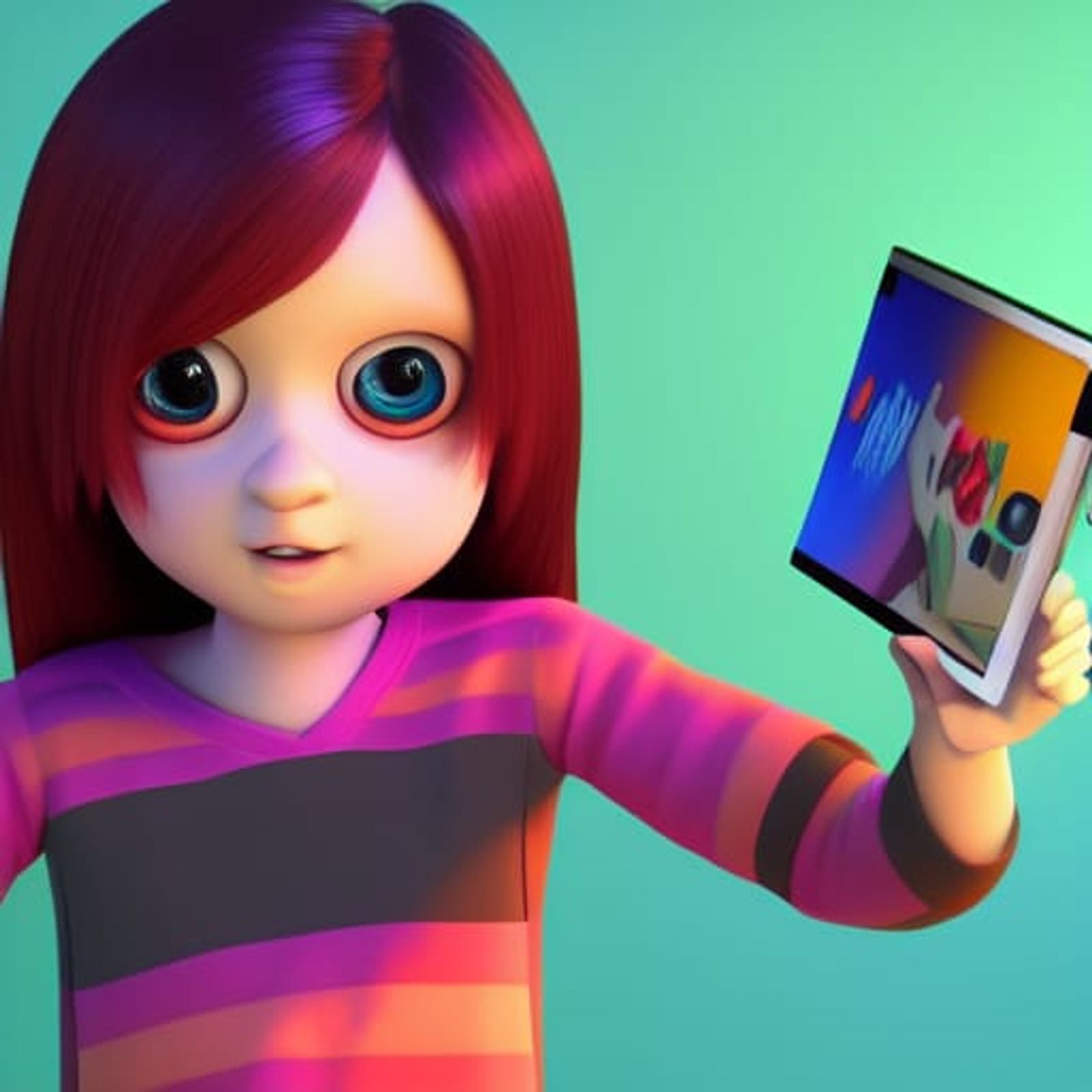 Emo girl playing with a Wii U - AI Generated Artwork - NightCafe Creator