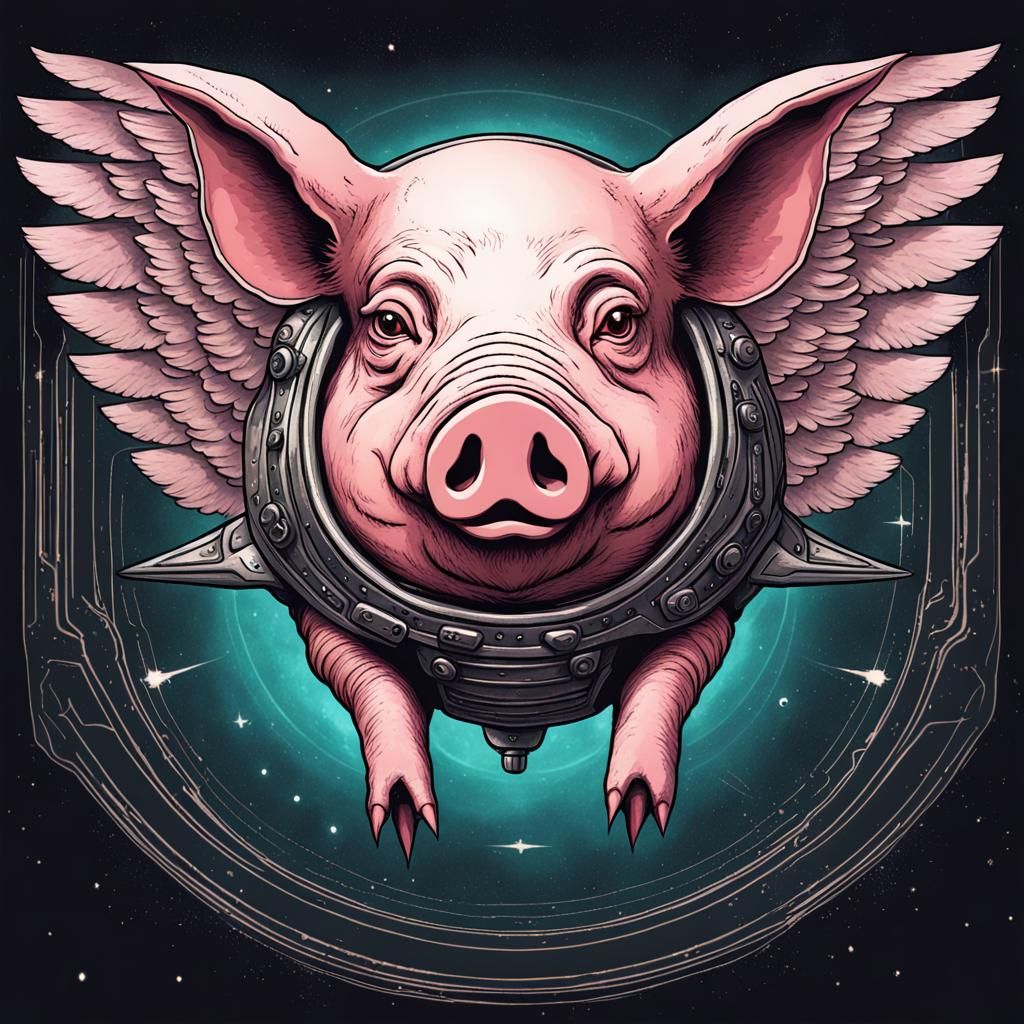 angel pig - AI Generated Artwork - NightCafe Creator