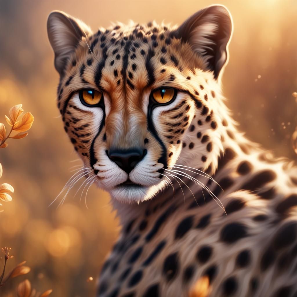 Cheetah prints on a Cat - AI Generated Artwork - NightCafe Creator