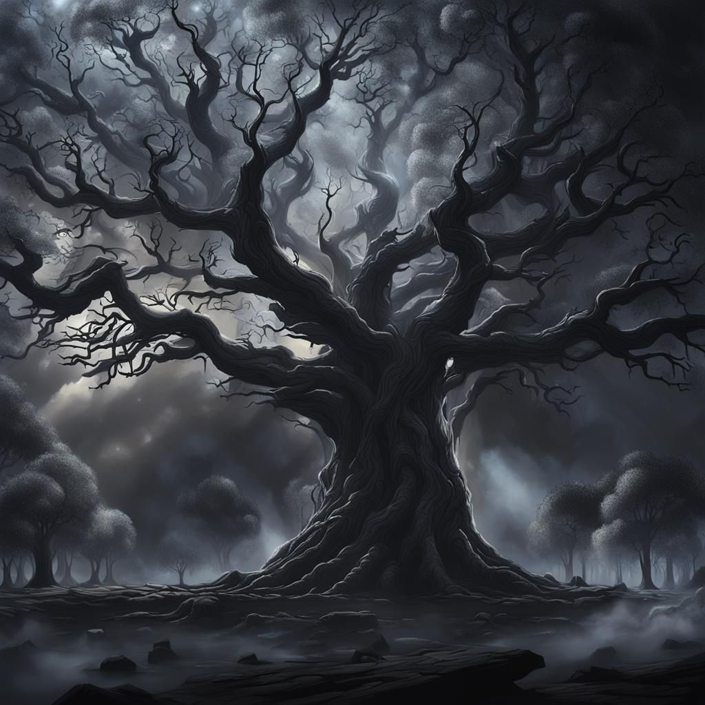 Tree of bad omen - AI Generated Artwork - NightCafe Creator