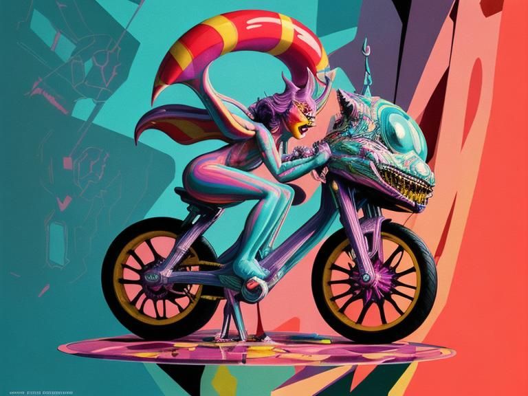 Candy Demon Motorcycle - AI Generated Artwork - NightCafe Creator